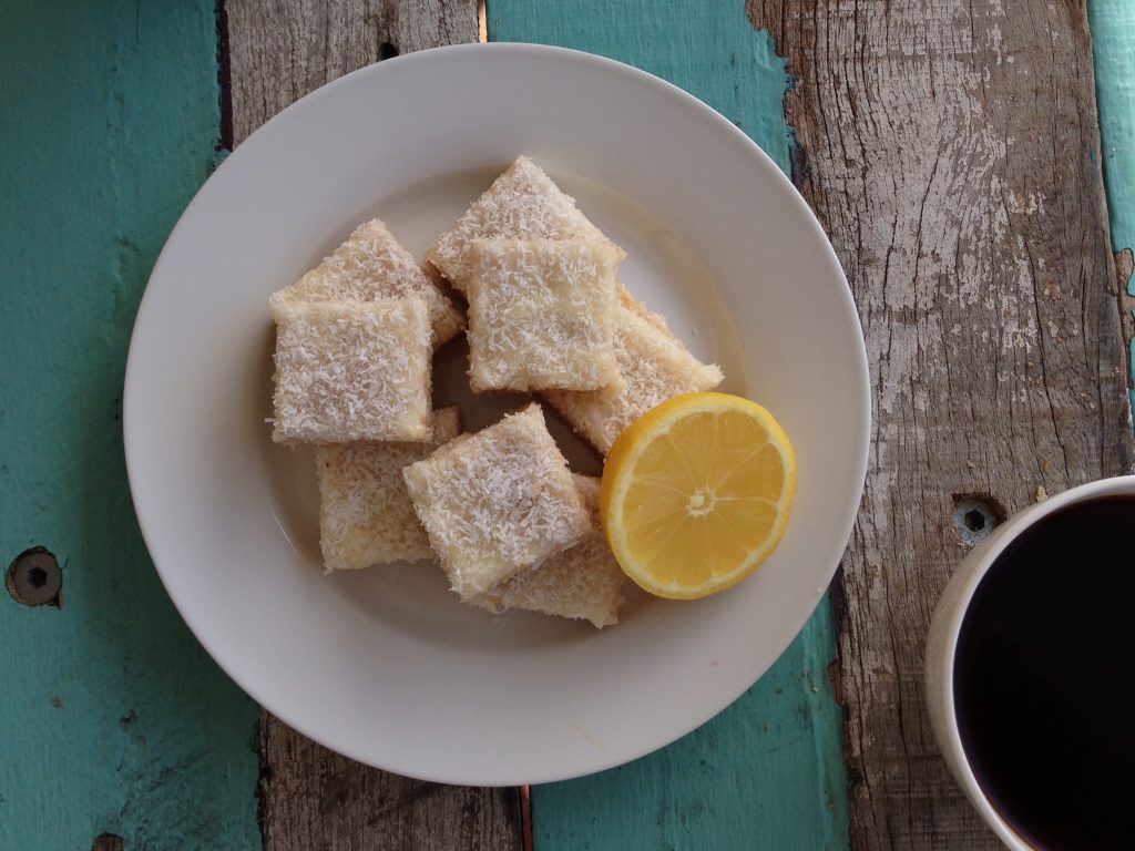 Old Fashioned Lemon Coconut Slice - Carly's Recipe