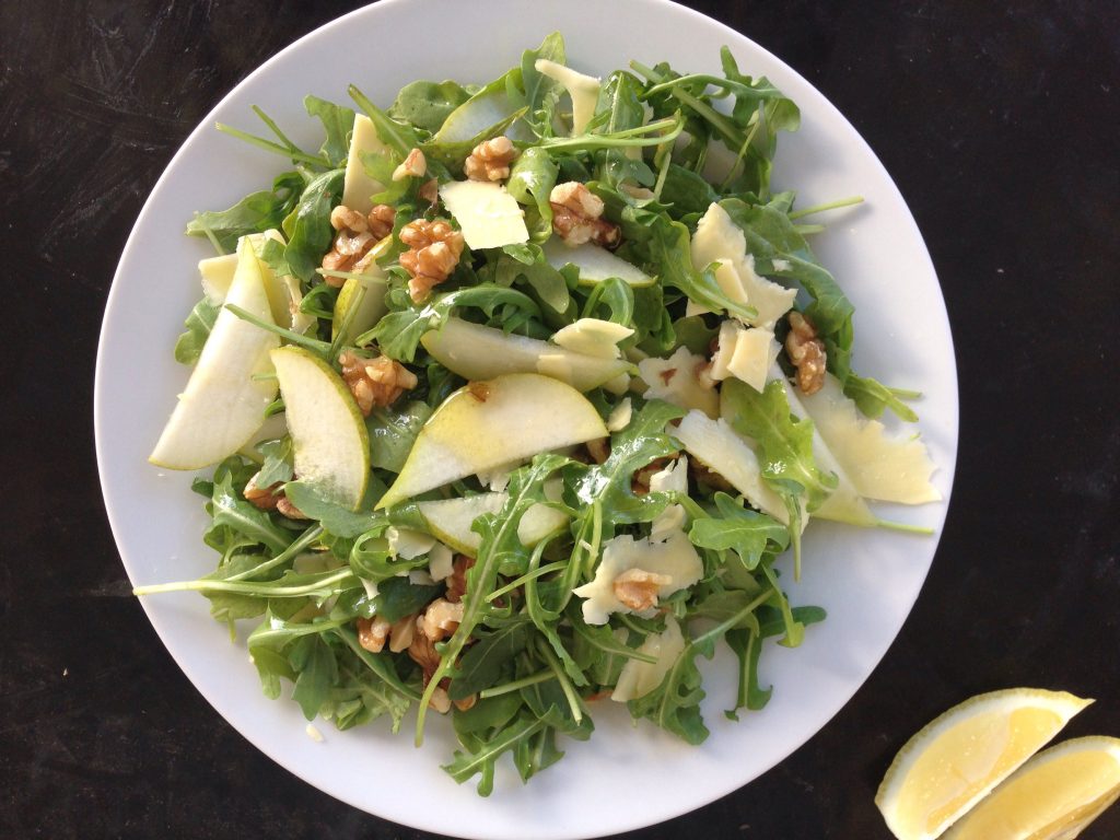 Rocket, pear, parmesan & walnut salad - Carly's Recipe